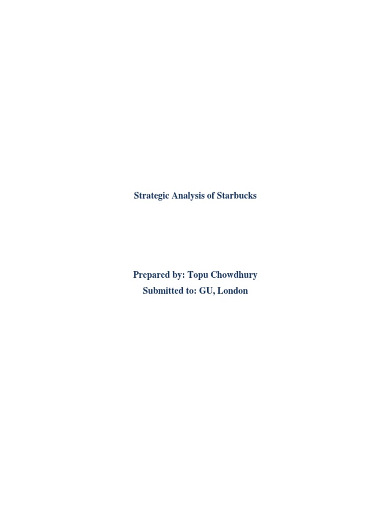 Strategic Analysis of Starbucks | PDF | Starbucks | Coffee