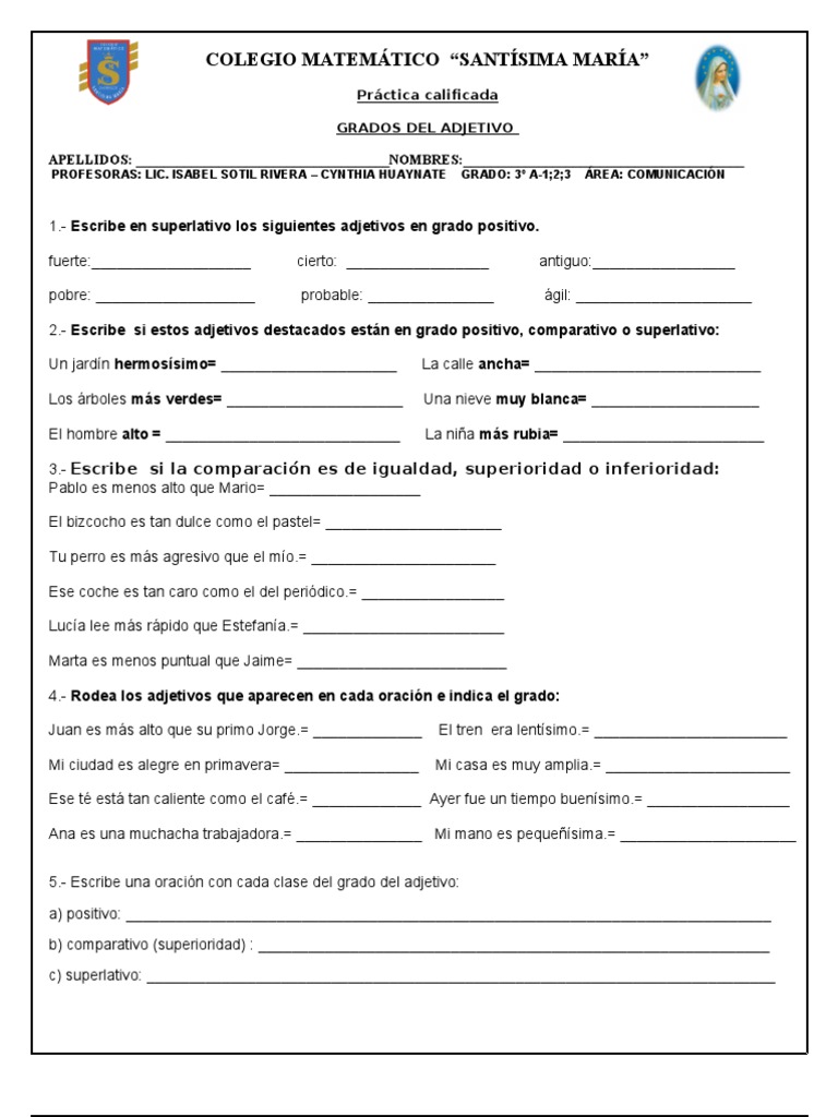 Grados Del Adjetivo | PDF | Adjetivo | Lingüística
