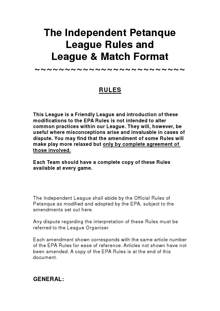 League Rules | PDF | Government Information | Social Institutions