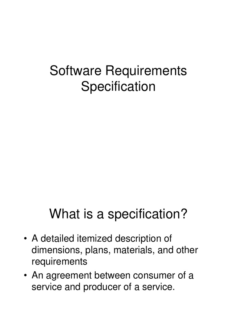 SRS PDF | PDF | Interface (Computing) | Specification (Technical Standard)