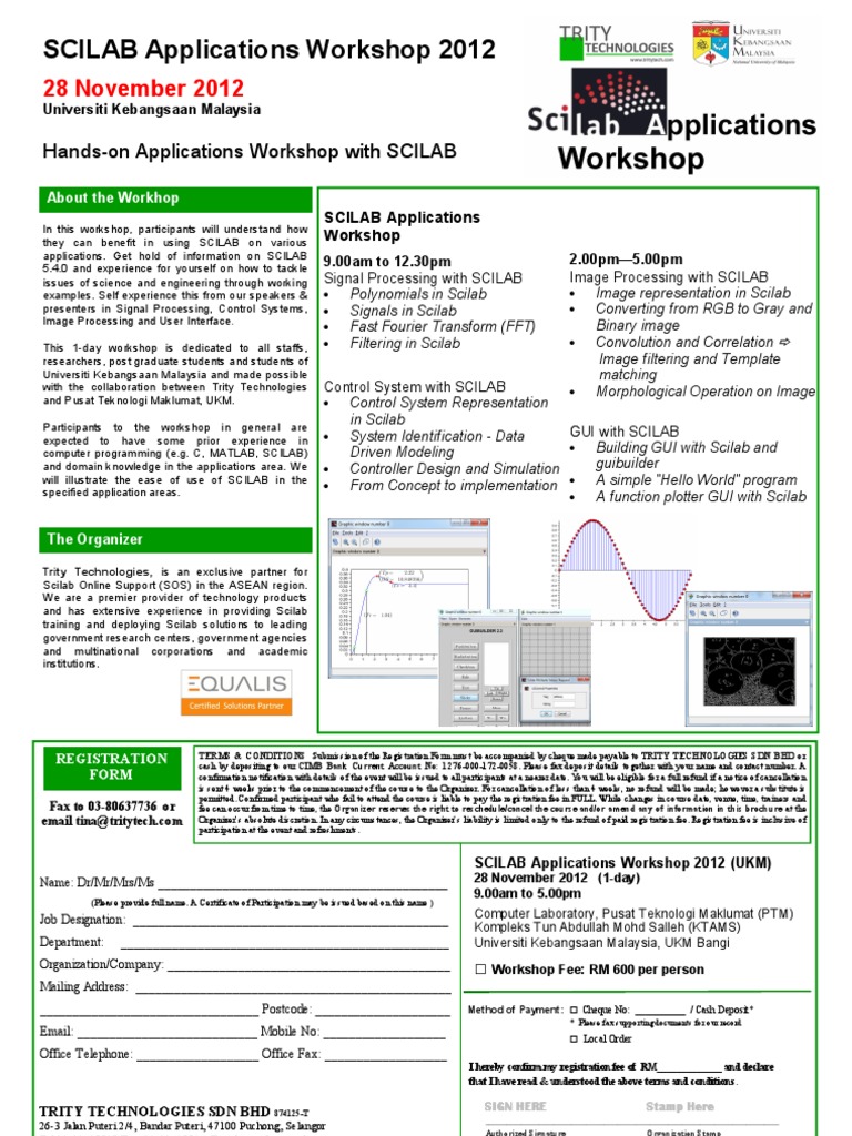 SCILAB Applications Workshop | PDF | Graphical User Interfaces | Filter (Signal Processing)