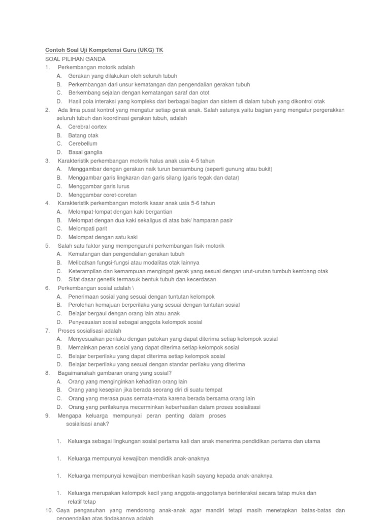 Soal UKG | PDF