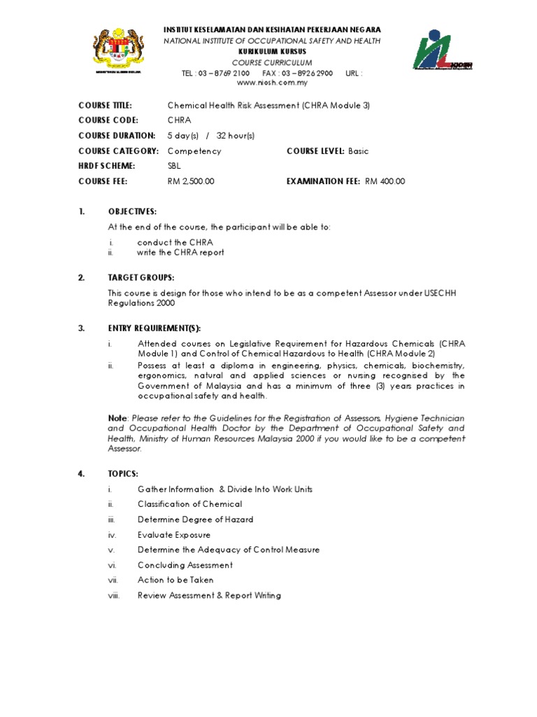 CHRA | Download Free PDF | Occupational Safety And Health | Safety