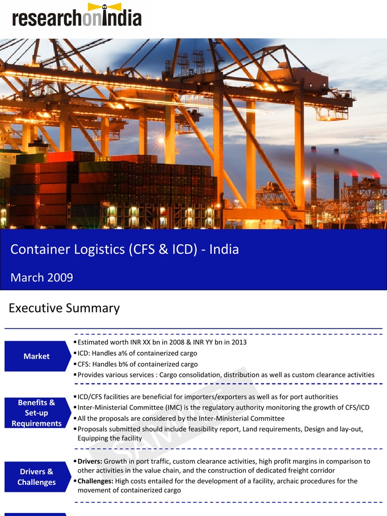 Container Logistics Cfs and Icd-India-sample | PDF | Containerization ...