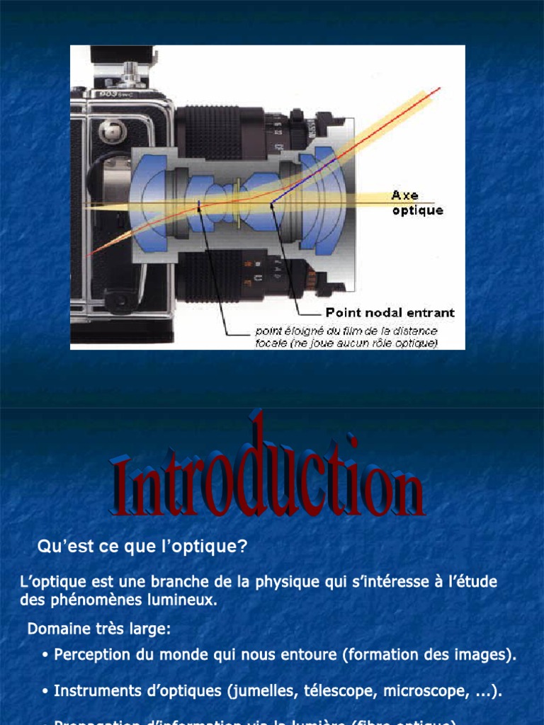 Introduction à l'optique et ses principes | PDF | Réfraction | Lumière