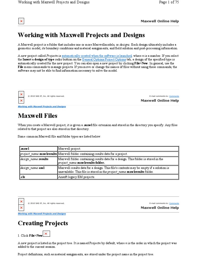 4.working With Maxwell Projects and Design | PDF | File Format ...