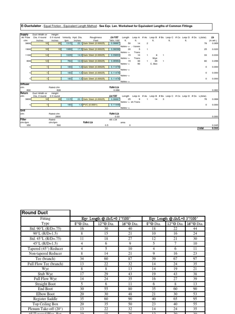 Ductulator Guide for HVAC Calculations | PDF | Science & Mathematics