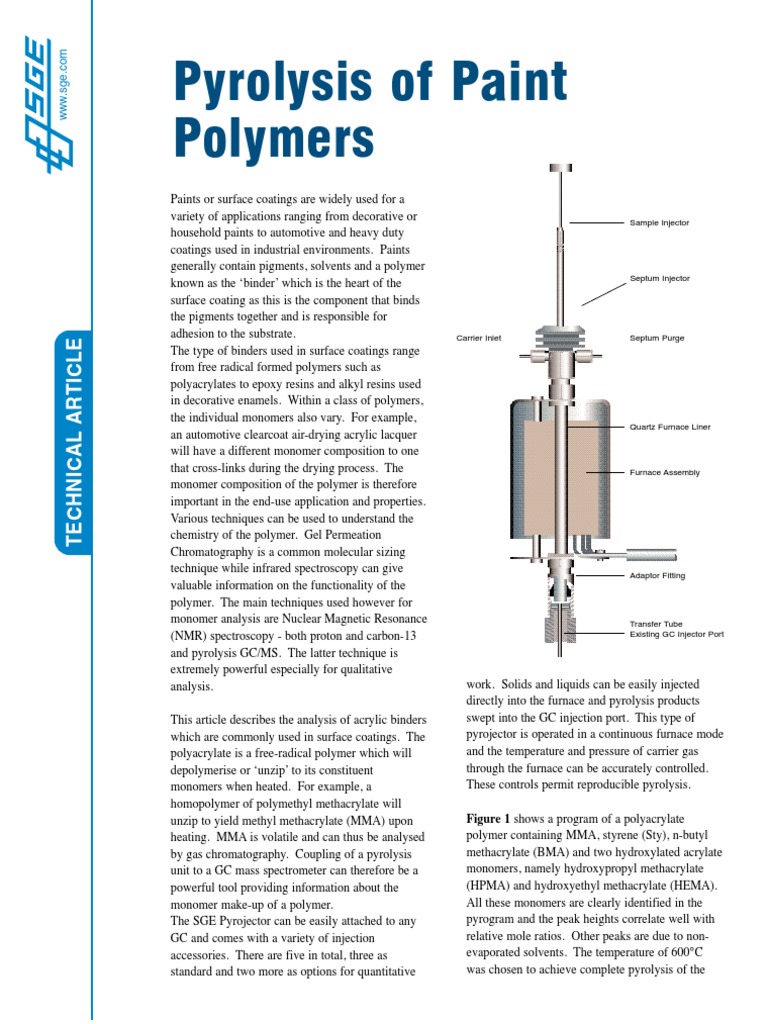Pyrolysis of Paint Polymers | PDF | Paint | Polymers