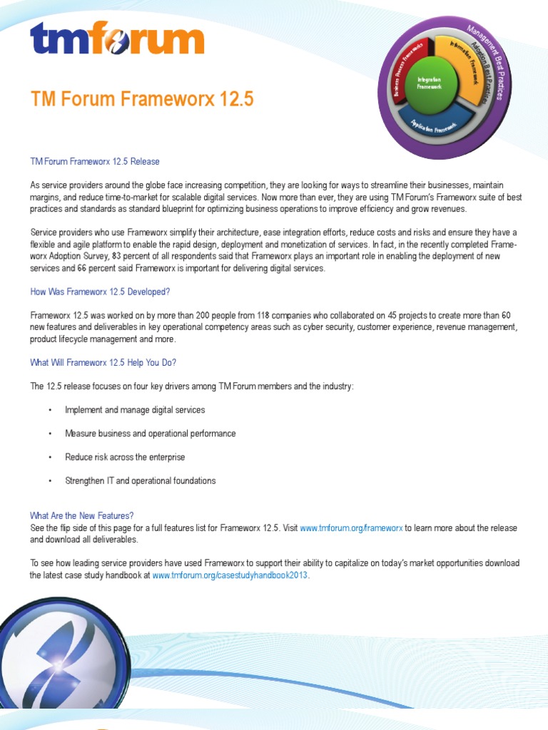 TMF Frameworx 12.5 Overview | PDF | Cloud Computing | Application ...