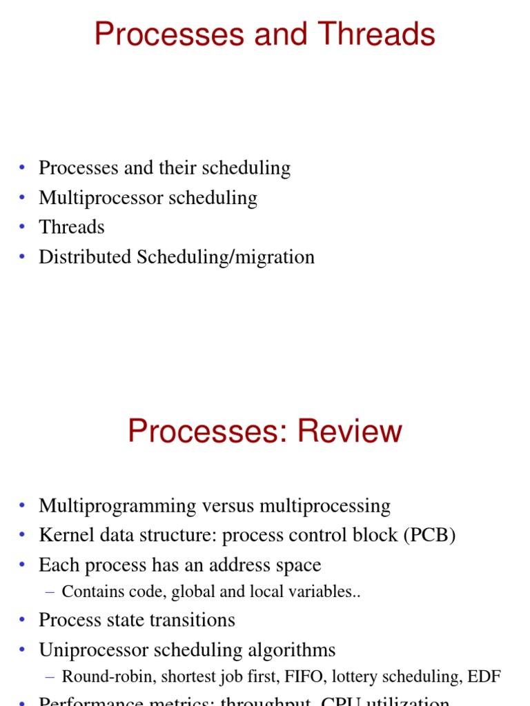 Threads in Operating System | PDF | Thread (Computing) | Scheduling (Computing)