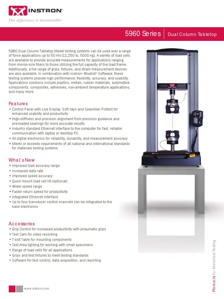 Instron 5960 | PDF | Accuracy And Precision | Laptop