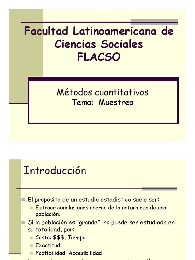Tipos de Muestreos | PDF | Muestreo (Estadísticas) | Probabilidad