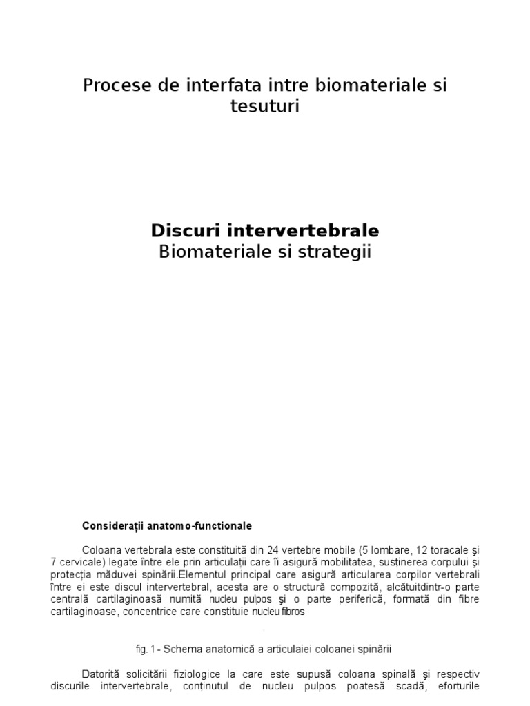 Discuri Intervertebrale | PDF