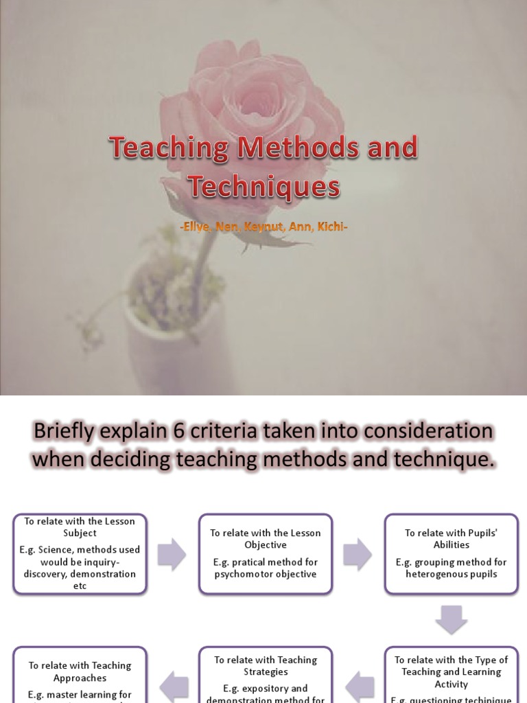 Teaching Methods and Techniques | PDF | Teaching Method | Teachers