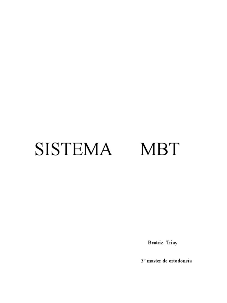 Sistema MBT | PDF | Ortodoncia | Acero