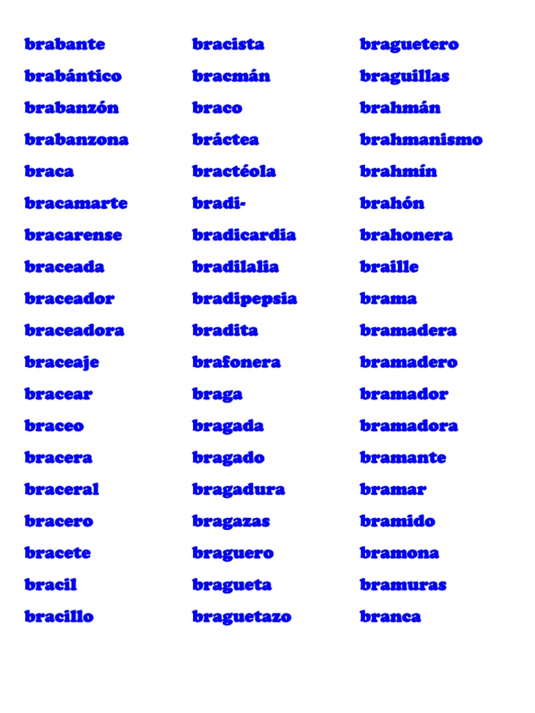Palabras Con BR | PDF
