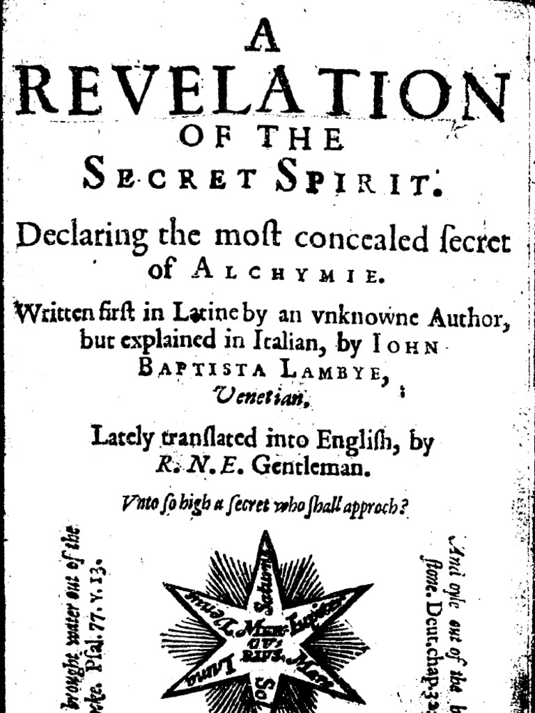 A Revelation of The Secret Spirit Declaring The Most Concealed Secret ...