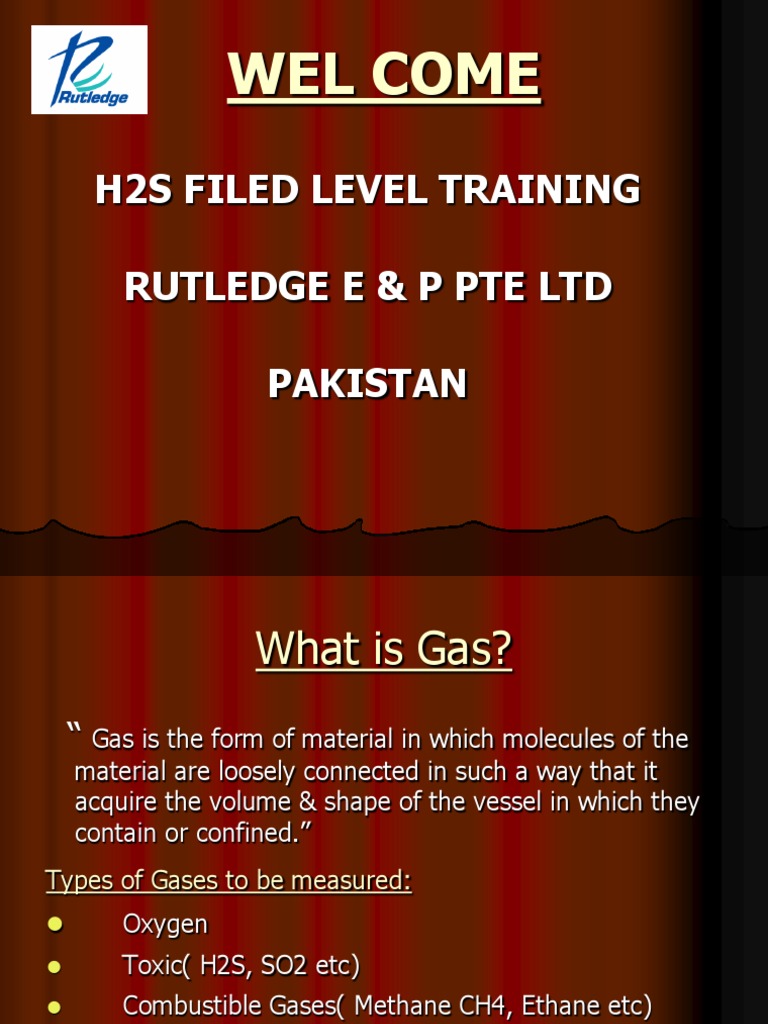 H2S Field Level Training | PDF | Odor | Oxygen