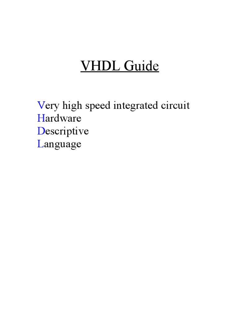 VHDL Tutorial | PDF | Vhdl | Data Type