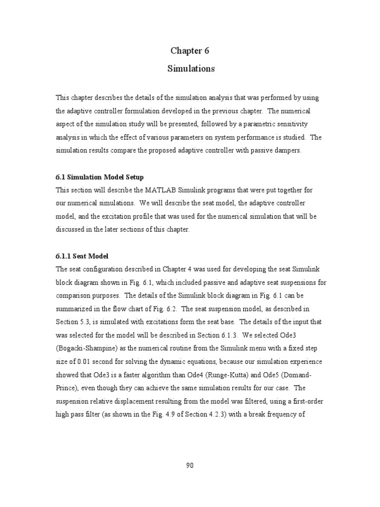 Simulations: 6.1 Simulation Model Setup | PDF | Filter (Signal Processing) | Control Theory