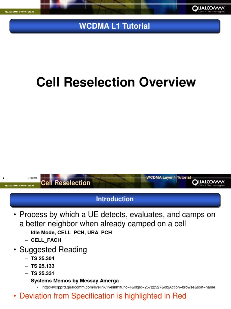 Cell Reselection | PDF | Information And Communications Technology ...