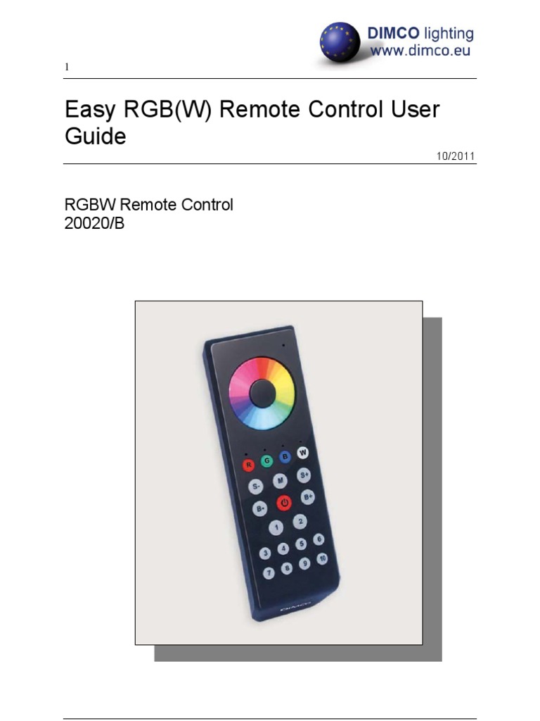 Dimco RGB LED Controler | PDF | Light Emitting Diode | Rgb Color Model
