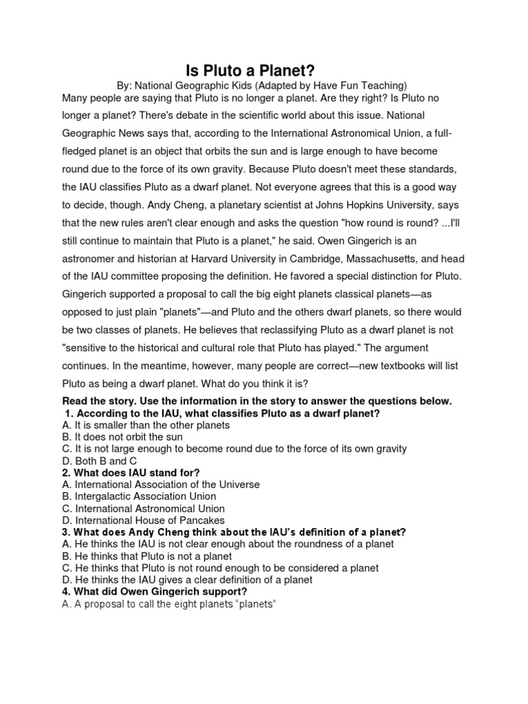 Is Pluto Still a Planet | PDF | Planets | Pluto