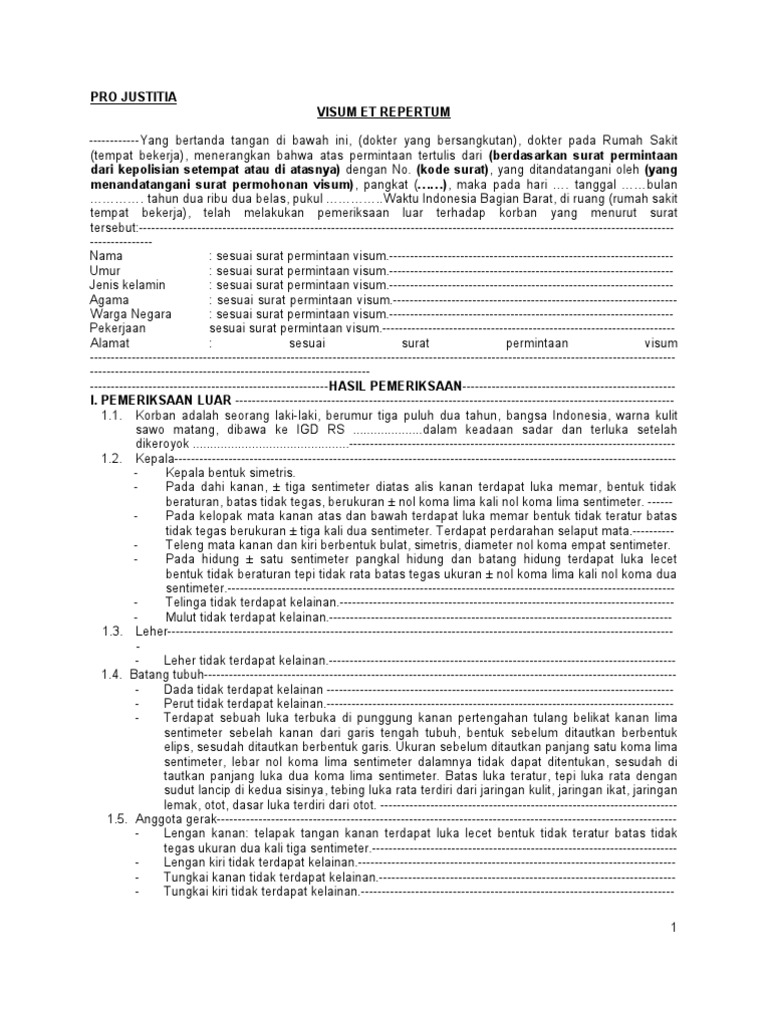 Contoh visum et repertum