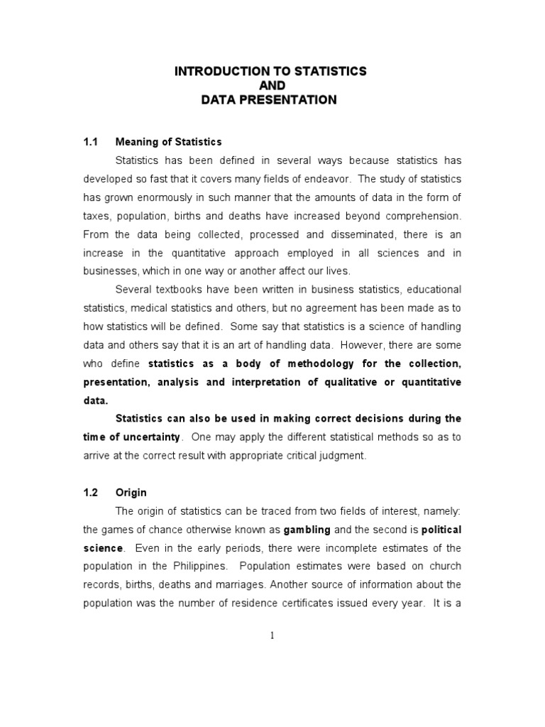Statistics Lecture | PDF | Level Of Measurement | Sampling (Statistics)