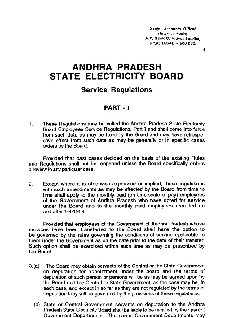 Apseb Regulation Part-1 | PDF