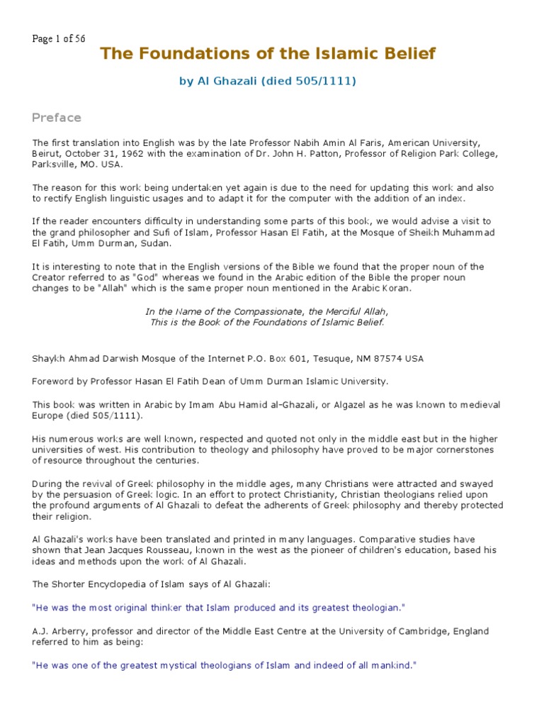 Islamic Belief | PDF | Muhammad | Prophets And Messengers In Islam