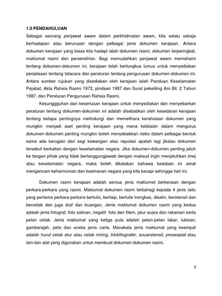 Pengurusan Fail Sulit | PDF