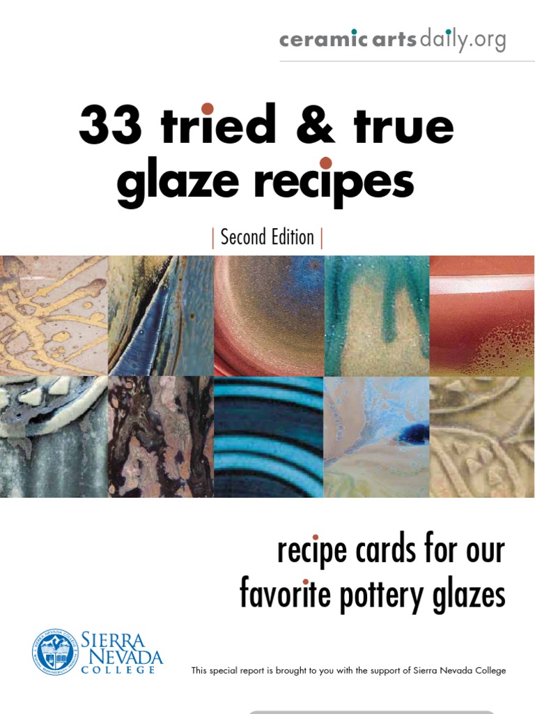 33 Tried and True Glaze Recipes | PDF | Pottery | Porcelain