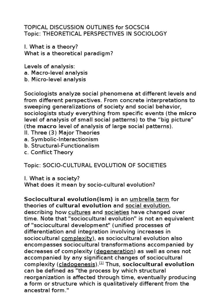 Socio | PDF | Sociocultural Evolution | Socialization