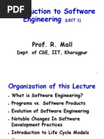Introduction To Software Engineering: Prof. R. Mall | PDF | Software ...