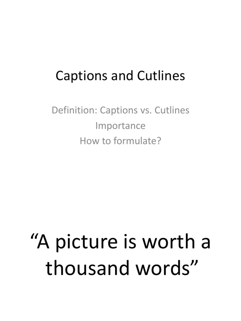 Photojournalism: Captions and Cutlines | PDF | News | Verb