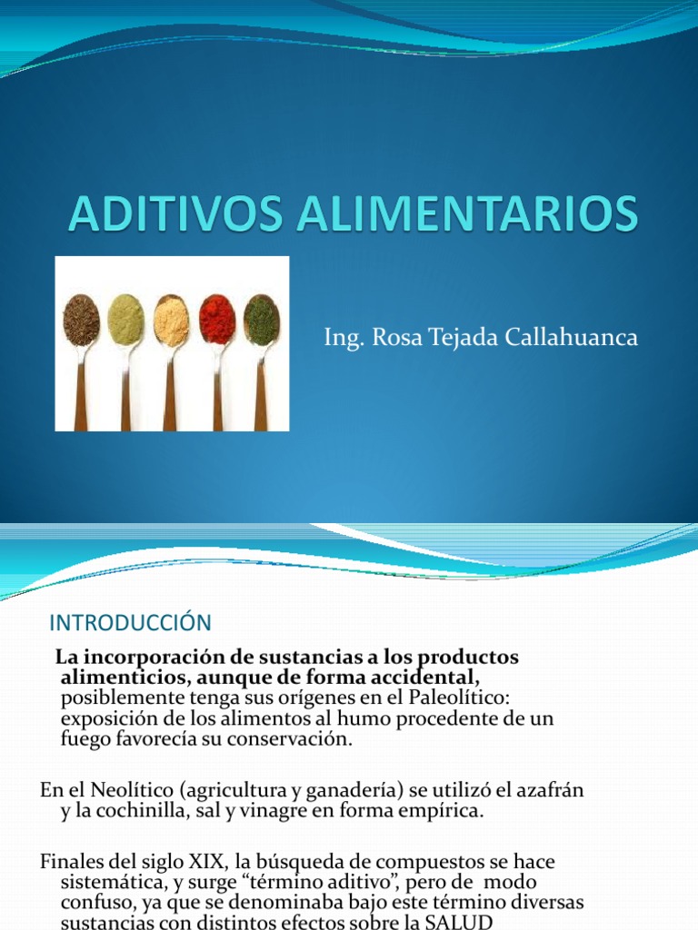 ADITIVOS ALIMENTARIOS | Alimentos | Antioxidante