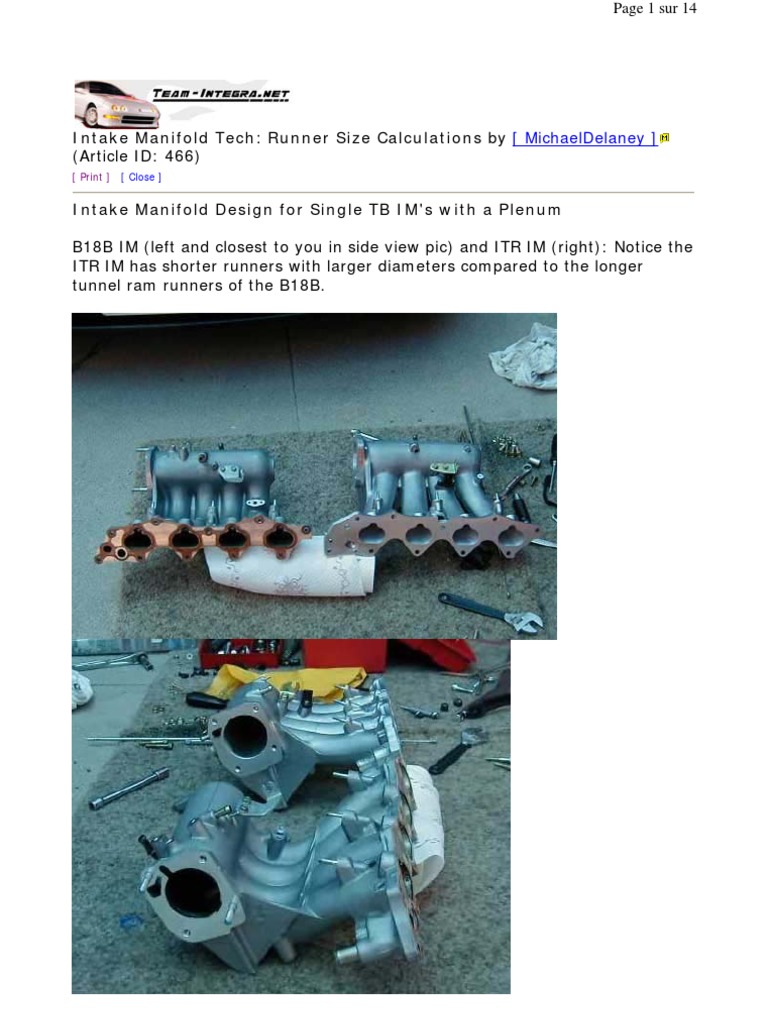 Intake Runner Size and Tuning Guide | PDF | Turbocharger | Resonance