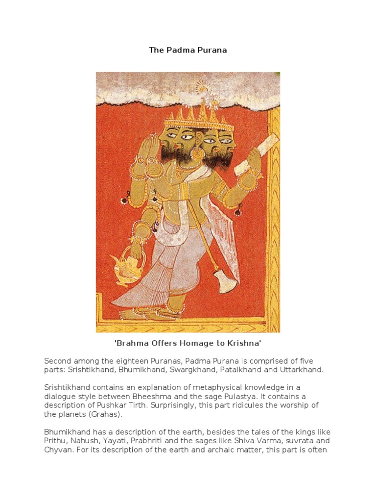 The Padma Purana | PDF