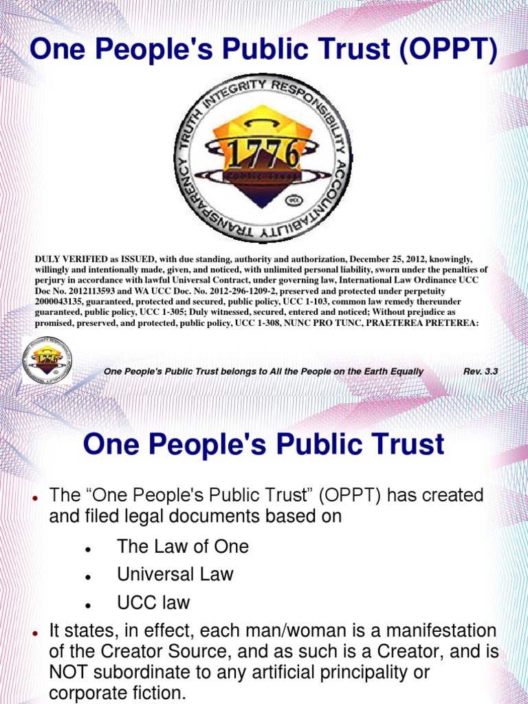 OPPT Master PowerPoint File (Rev 3.3) | PDF | Natural And Legal Rights ...