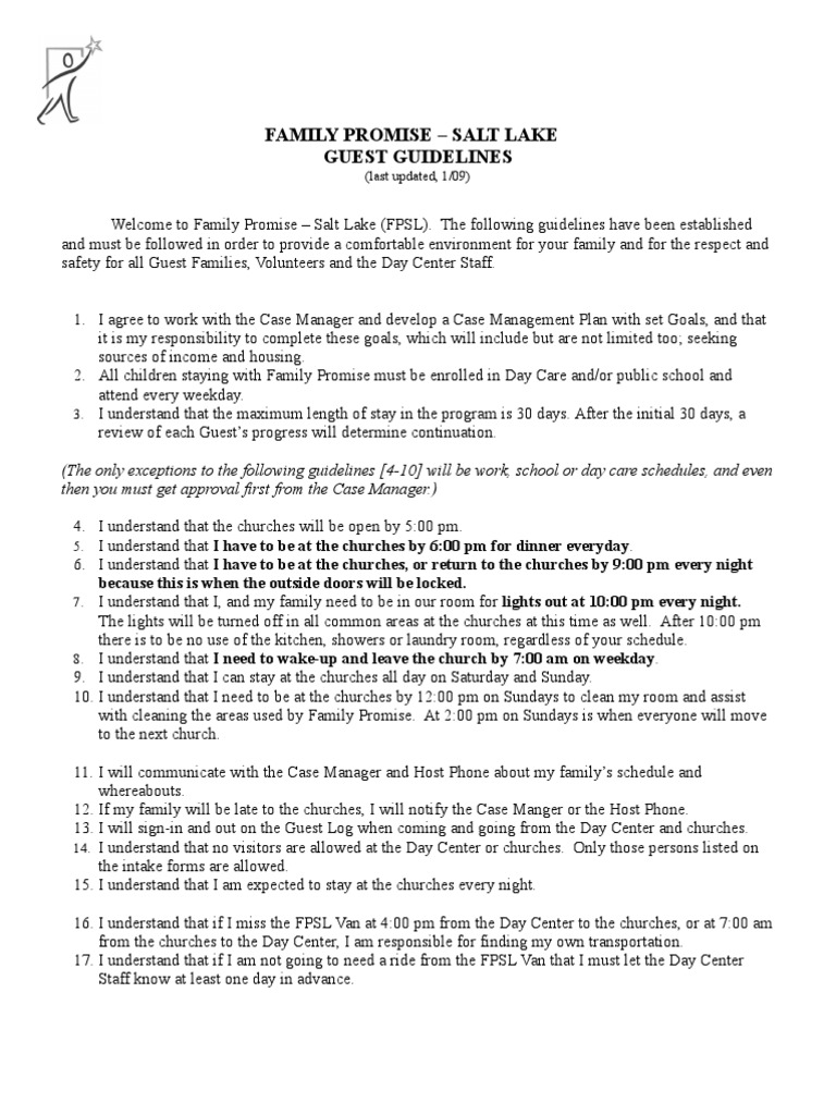 Guest Guidelines, 1-09 | Download Free PDF | Clothing | Violence