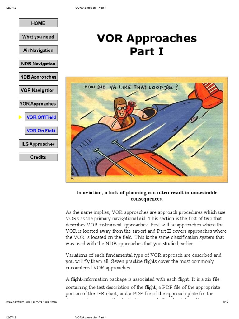 VOR Approaches | Download Free PDF | Instrument Flight Rules | Aviation