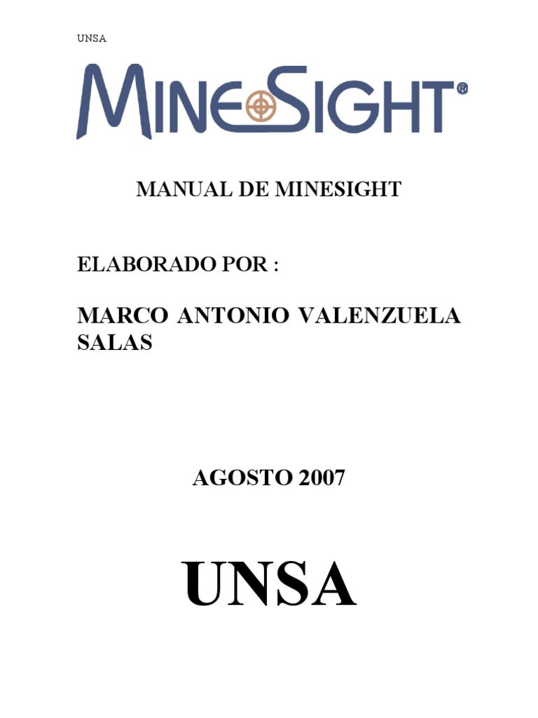 Manual de Minesight Parte 1 | PDF | Tabla (base de datos) | Archivo de ...