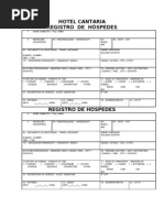 Ficha de Registro de Hóspedes FNRH | PDF