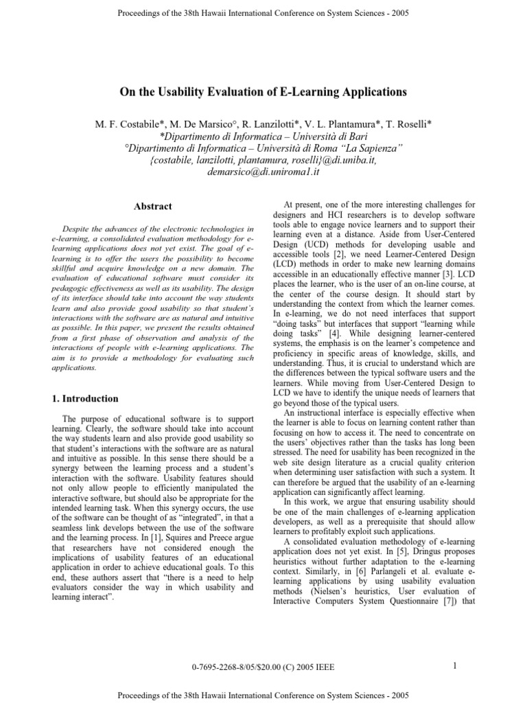 Usability e Learning | PDF | Usability | Educational Technology