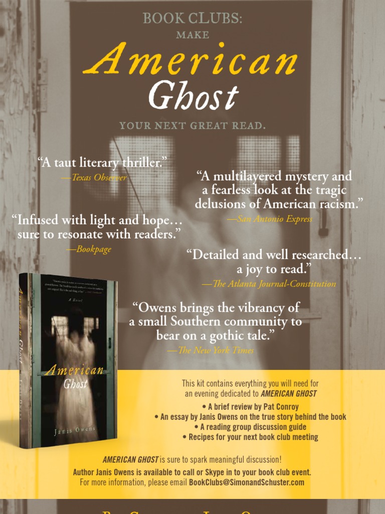 American Ghost: Book Club Guide & Insights | PDF | Cakes | Salad