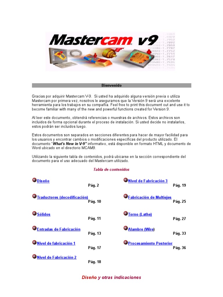 Tutorial Mastercam v 9 | Herramienta de máquina | Diseño asistido por ...