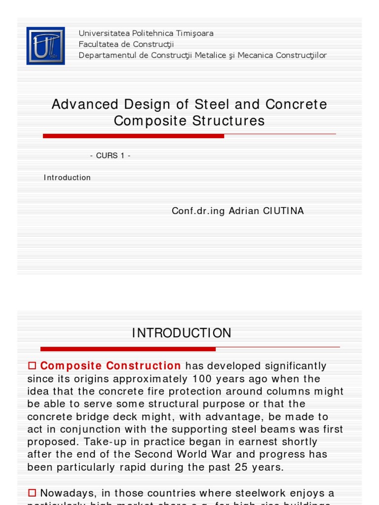 Advanced Design of Steel and Concrete Composite Structures | PDF ...