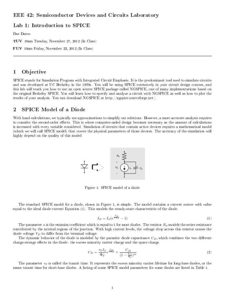 Introduction to Circuit Simulation Using SPICE: A Hands-On Laboratory ...