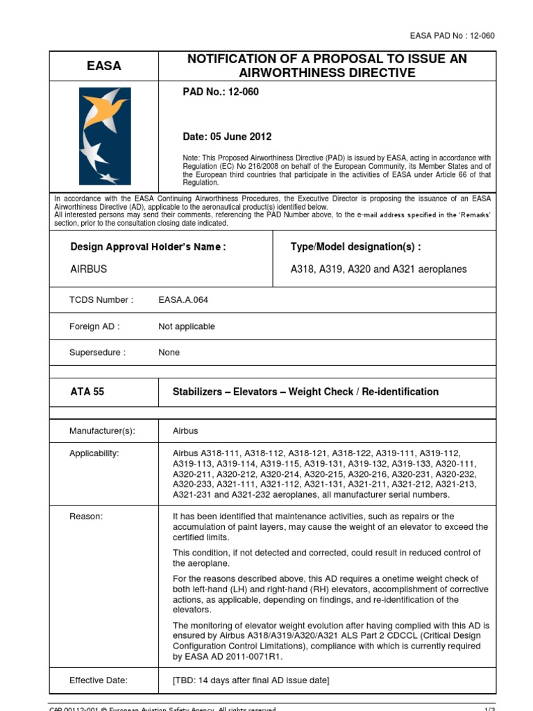 EASA | PDF | Airbus | Aircraft